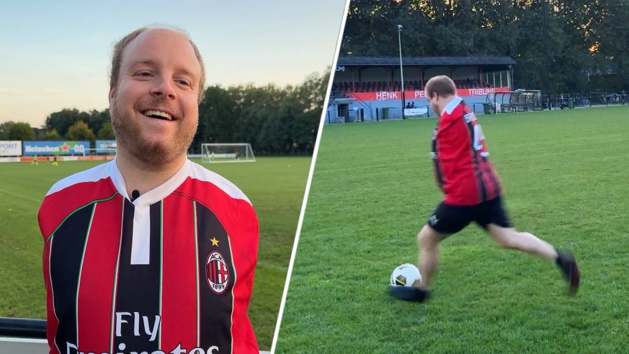Emiel heeft geen armen, maar zijn hart slaat sneller voor voetbal - Omroep Brabant