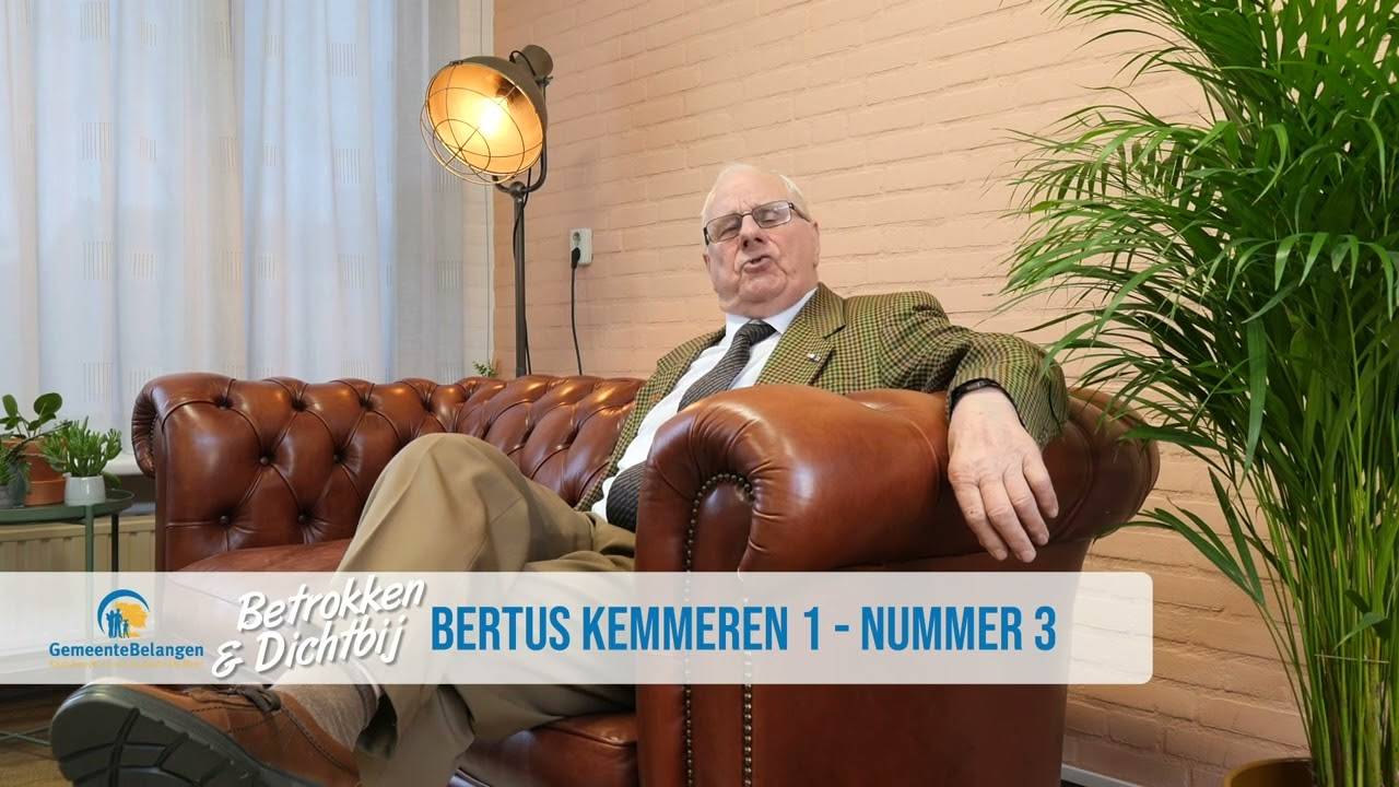 Bertus zit al 45 jaar in de gemeenteraad en doet nog één keer mee ...