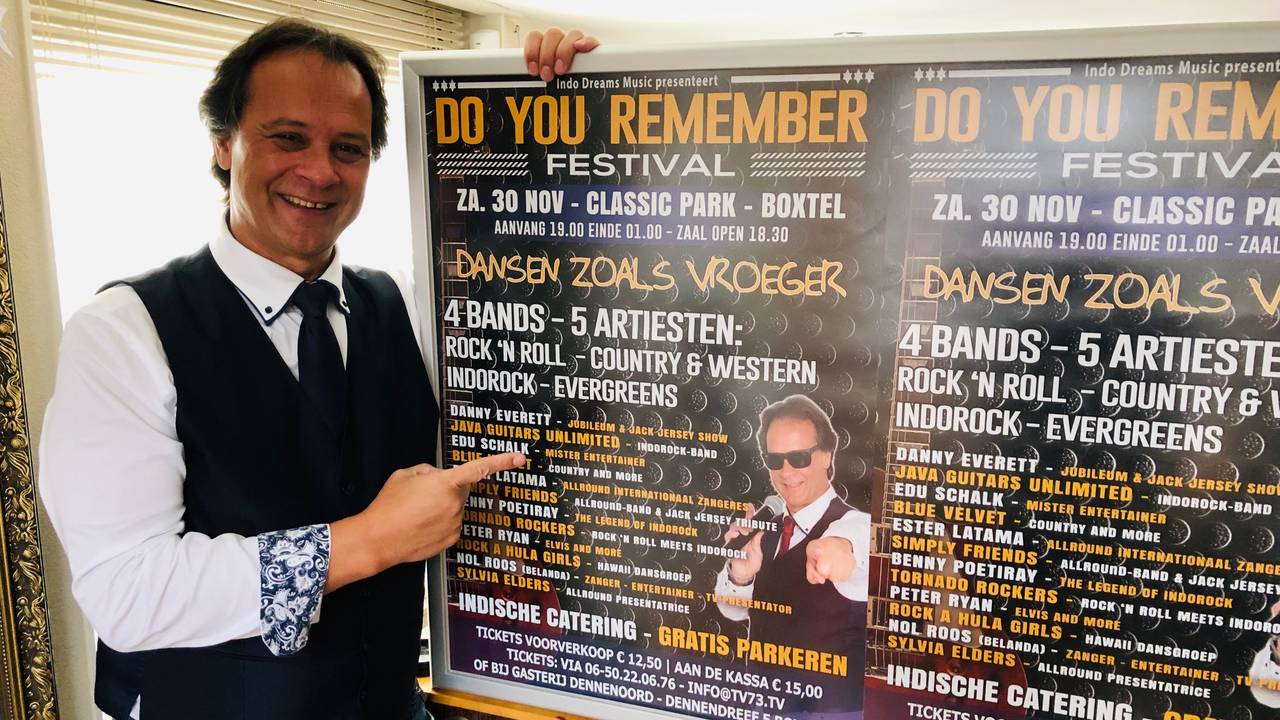 Dankzij Andres (van Sandra) kan 'indo-rocker' Danny Everett uit Boxtel ...